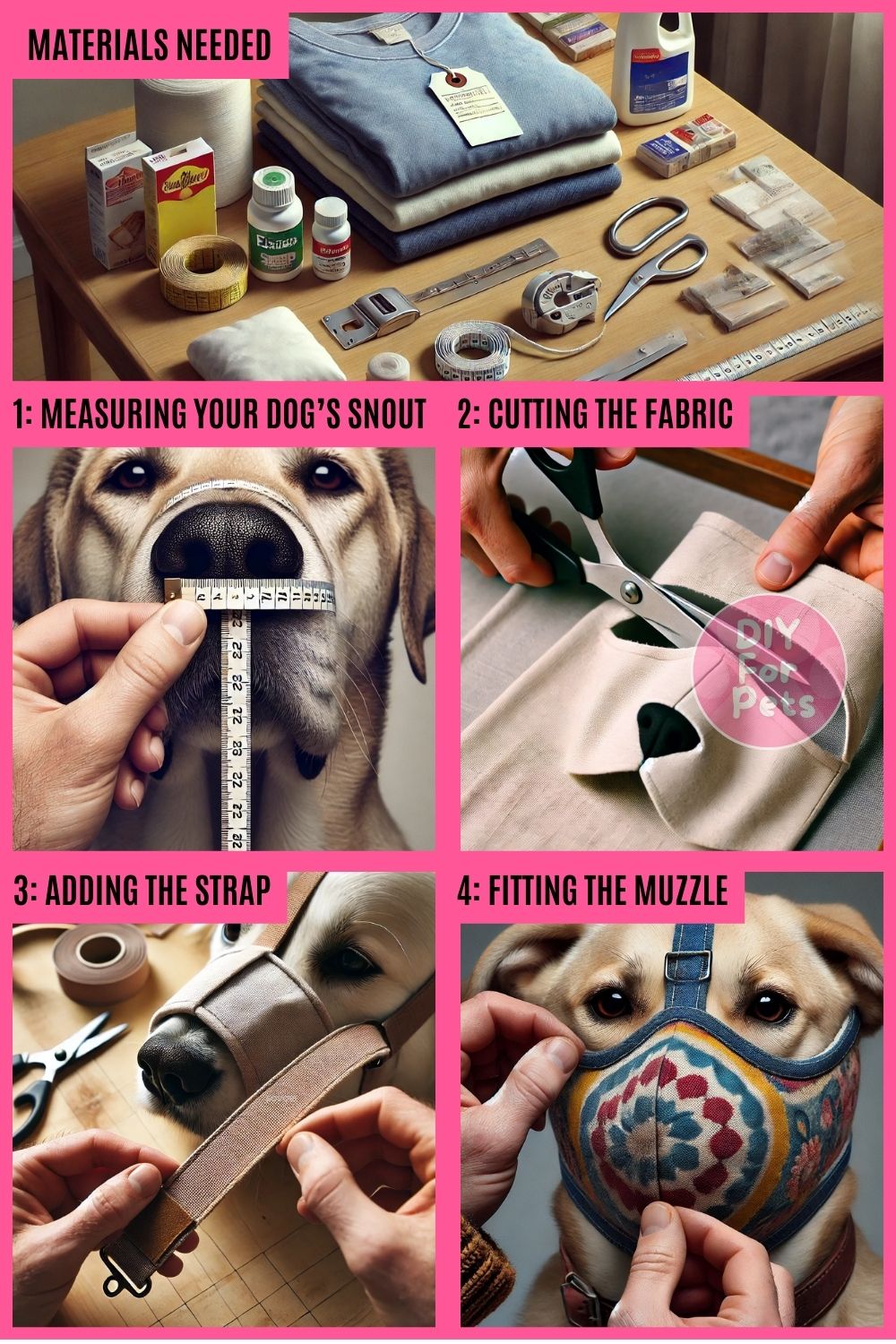 7 DIY Dog Muzzle Plans To Make Today (Easily) - DIY For Pets