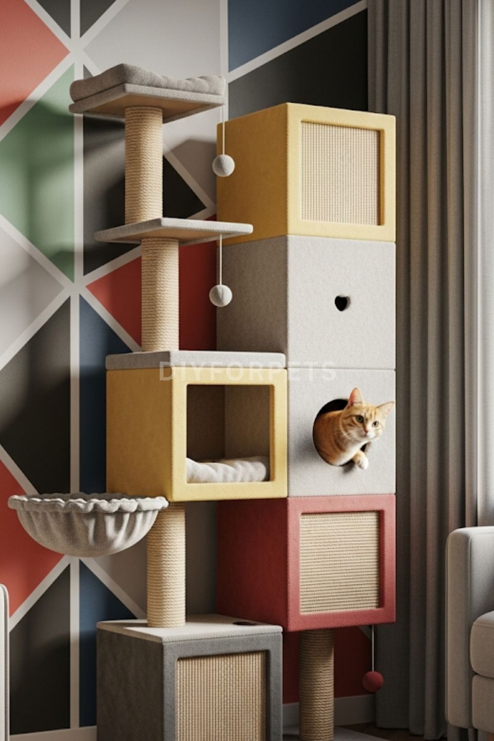 17 Stunning DIY Cat Tree Designs That Look Like Designer Furniture ...