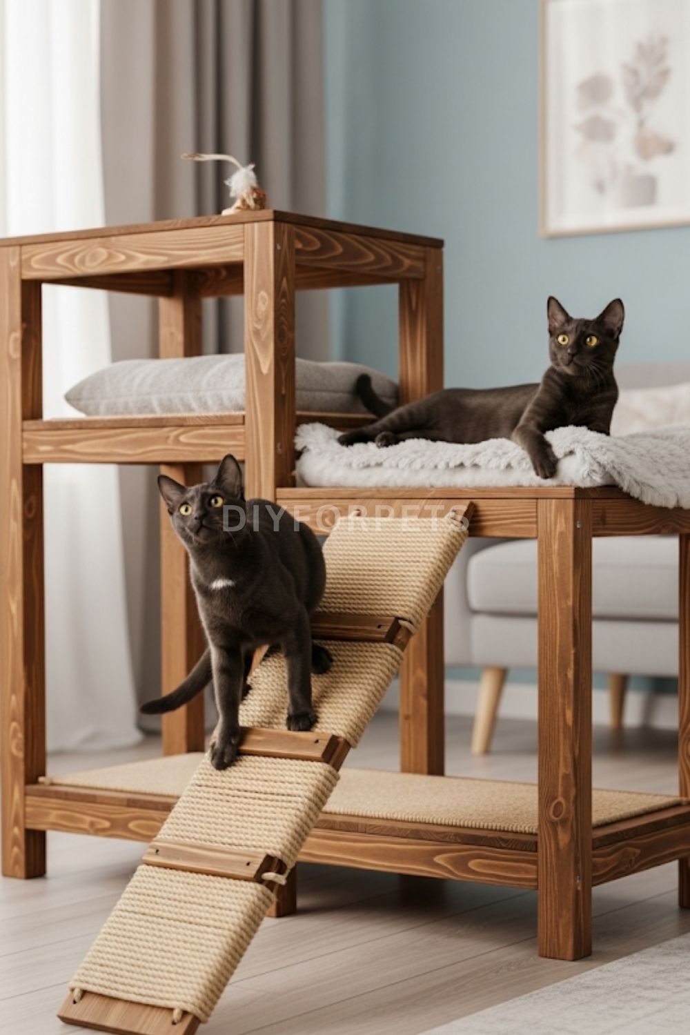 15 Stunning & Easy DIY Cat Shelves for Happy Climbers - DIY For Pets